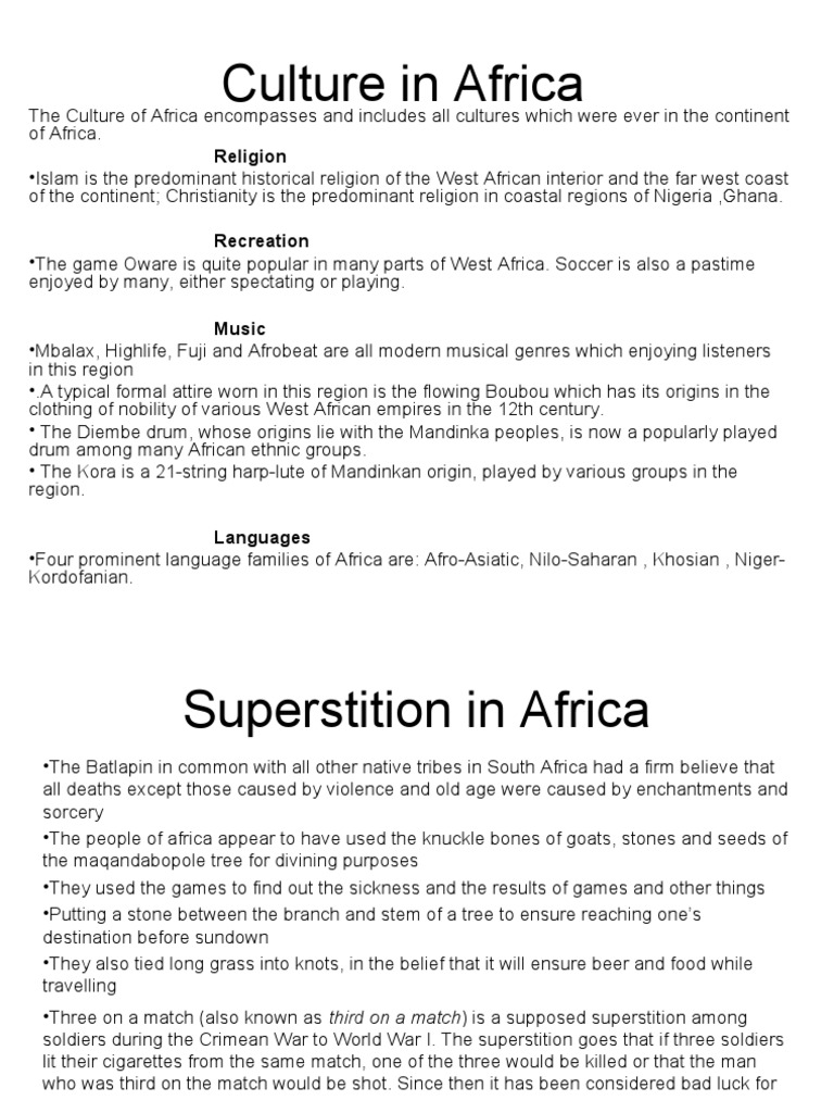 Exploring African Culture and Traditions | PDF
