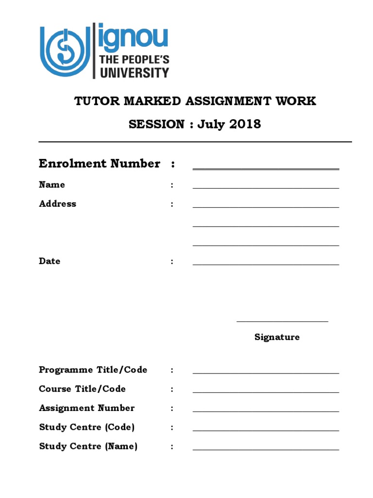 Tutor Marked Assignment Work | PDF