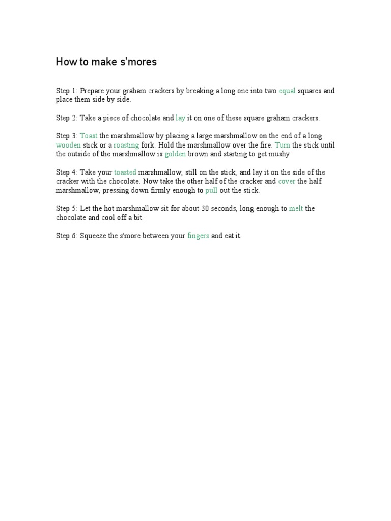 How To Make Smores | PDF
