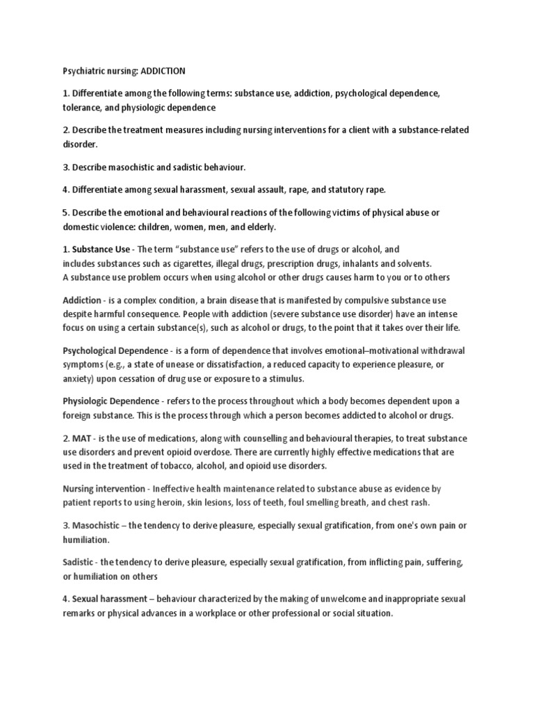 Understanding Substance Use Disorders, Abuse, and Related Nursing ...