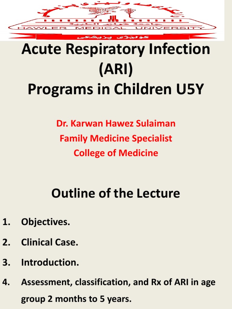 Acute Respiratory Infection (ARI) Programs in Children U5Y | PDF ...