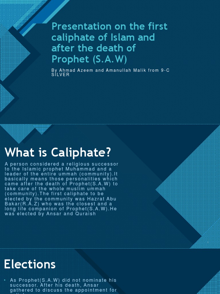 Presentation On The First Caliphate of Islam | PDF | Caliphate | Muhammad
