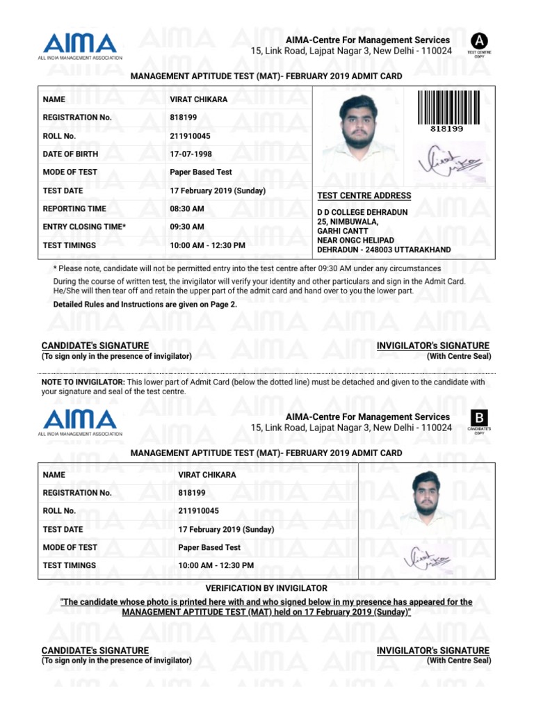 Mat Form Virat | Download Free PDF | Test (Assessment) | Identity Document