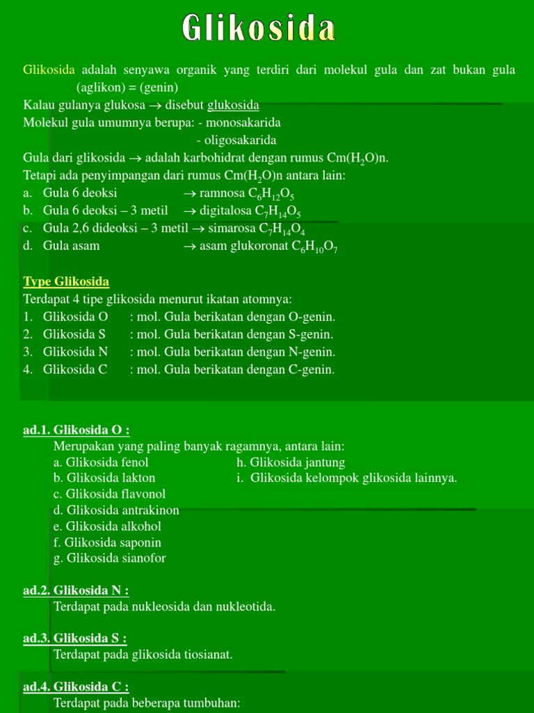 Senyawa Glikosida | PDF