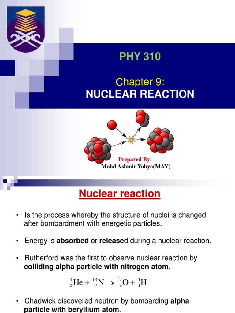 Nuclear Reactions and Energy | PDF | Nuclear Reaction | Nuclear Fusion