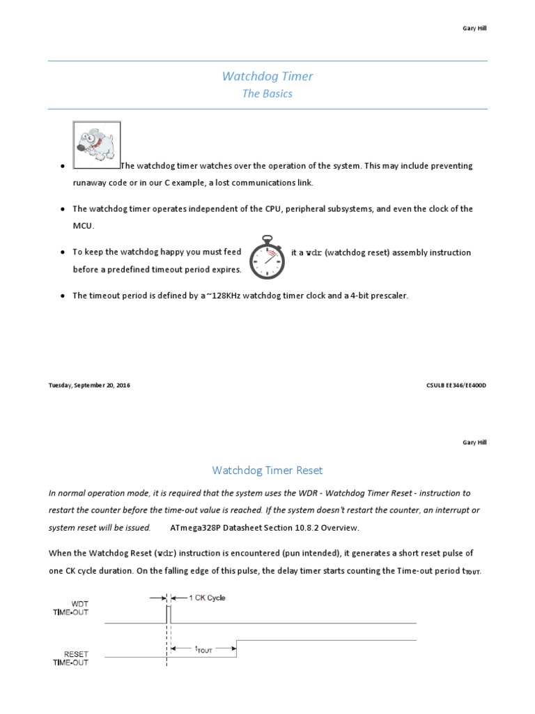 Watchdog Timer | PDF | Classes Of Computers | Office Equipment
