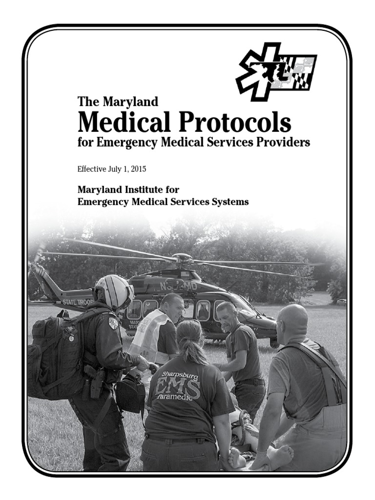 Protocols EMERGENCY MEDICAL 2015 FULL MARYLAND PDF | PDF | Emergency ...
