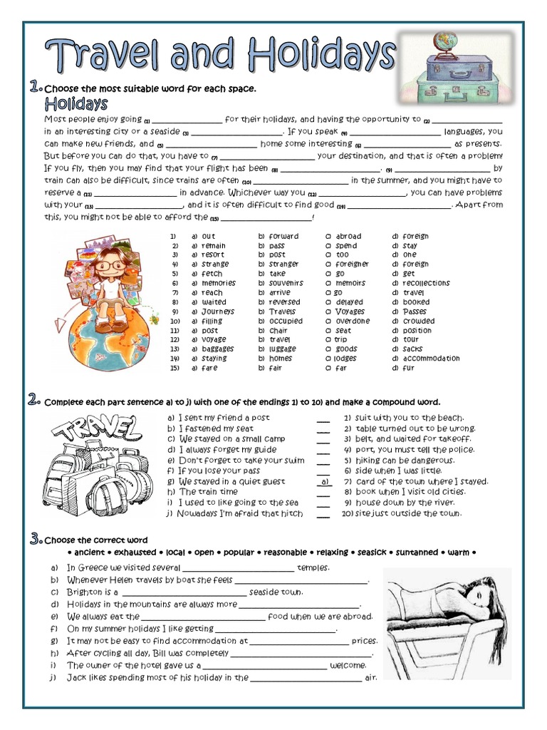 Travel Reading Comprehension Exercises | PDF | Baggage