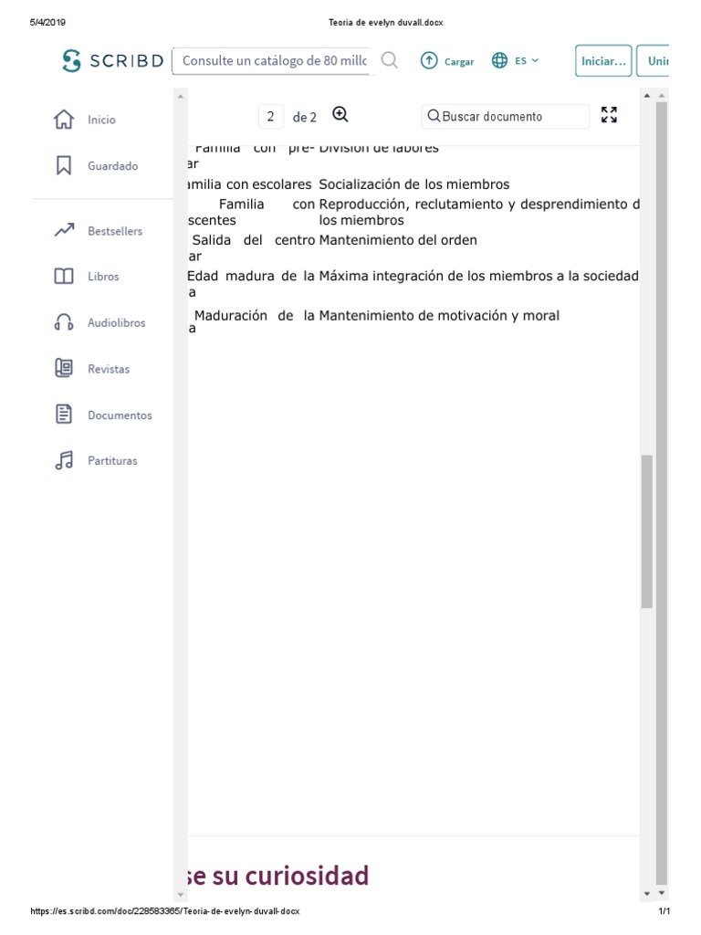 Teoria de Evelyn Duvall | PDF