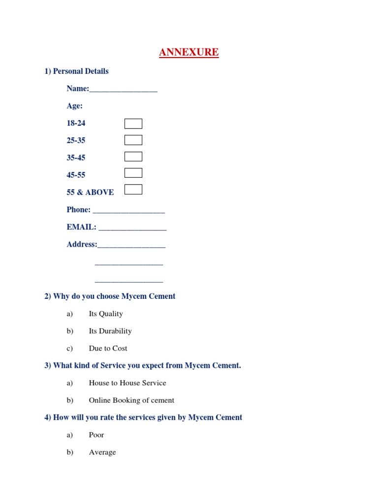 ANNEXURE | PDF | Communication | Business
