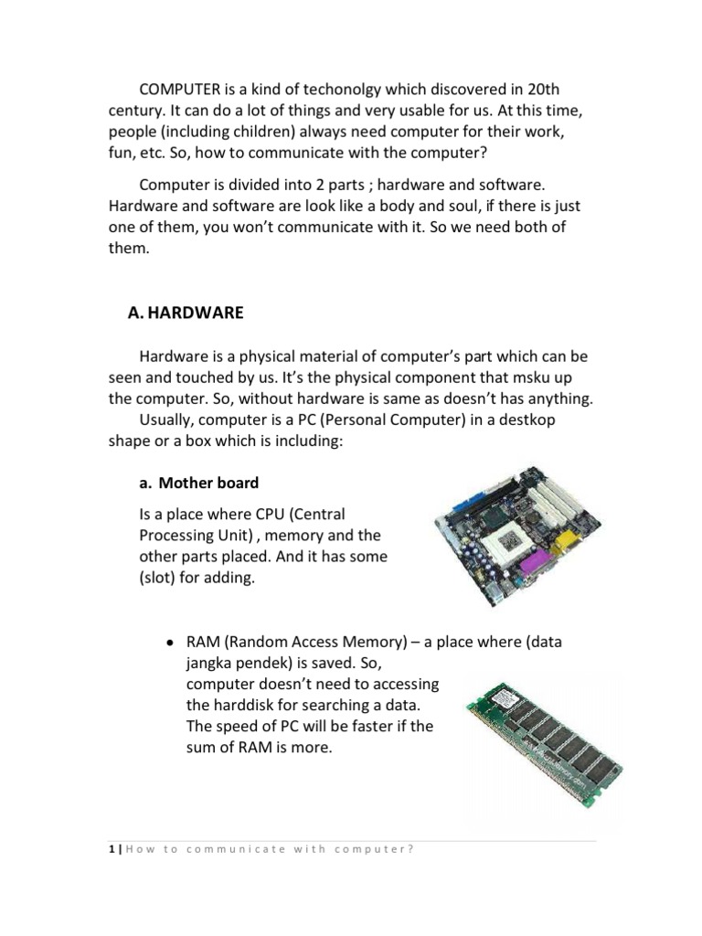 How To Communicate With Computer | PDF | Software | Computer Hardware