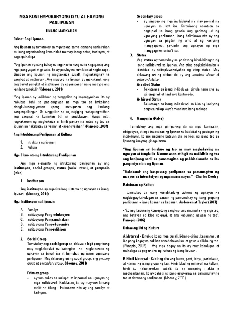 Ap 10 Q1 Handout | PDF
