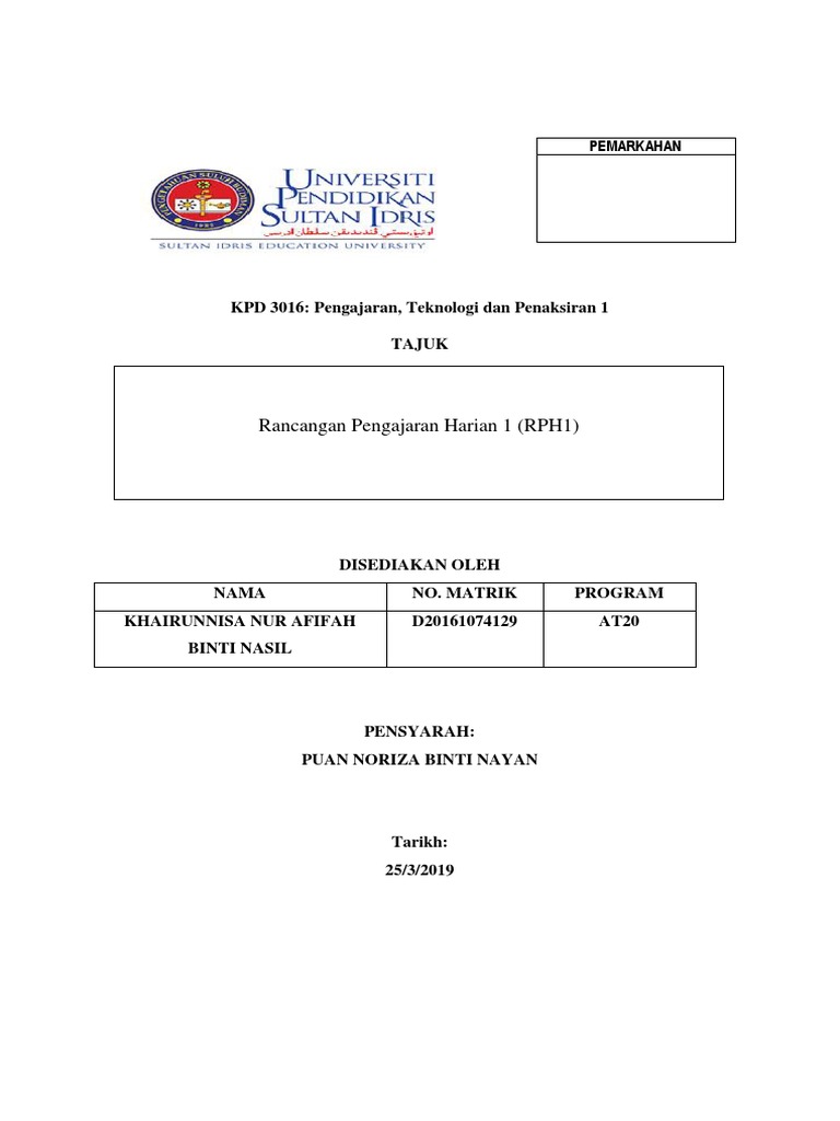 RPH Ask Tingkatan 2 | PDF