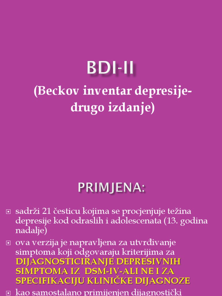 Bdi Ii | PDF