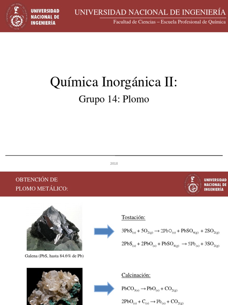 Obtención y Usos del Plomo | PDF | Dirigir | Conjuntos de elementos ...