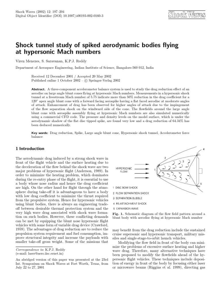 Full Text | PDF | Hypersonic Speed | Mach Number