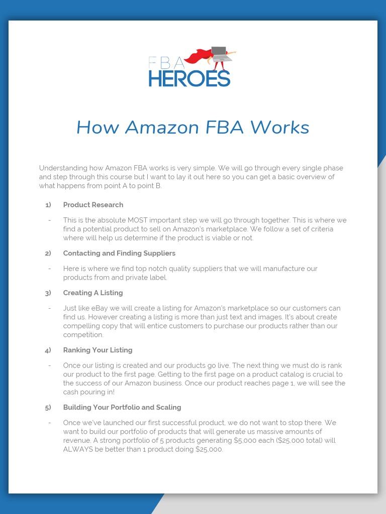 How Amazon FBA Works | PDF