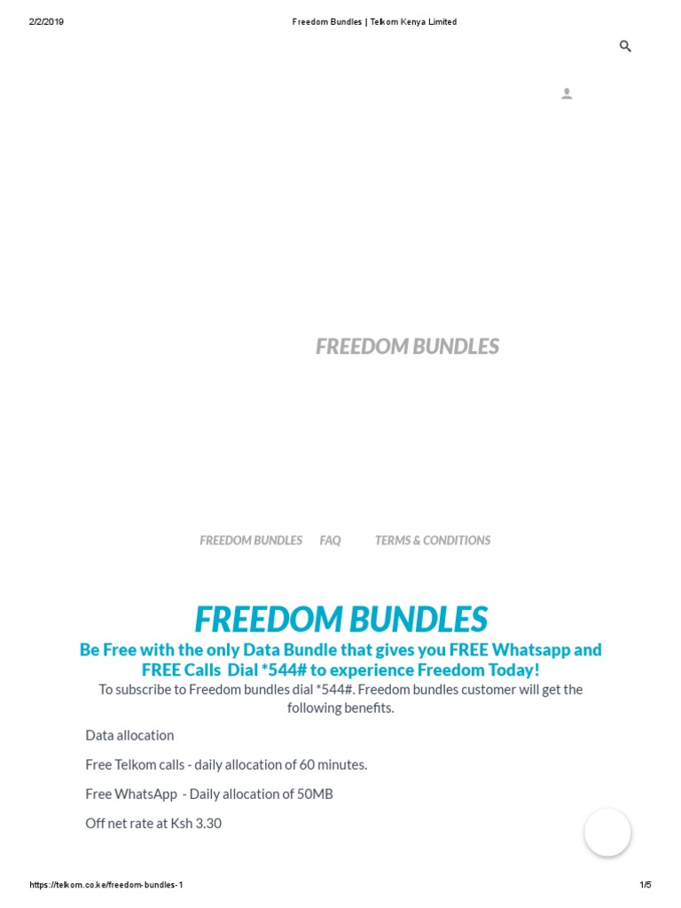 Freedom Bundles - Telkom Kenya Limited PDF | PDF | Communication ...