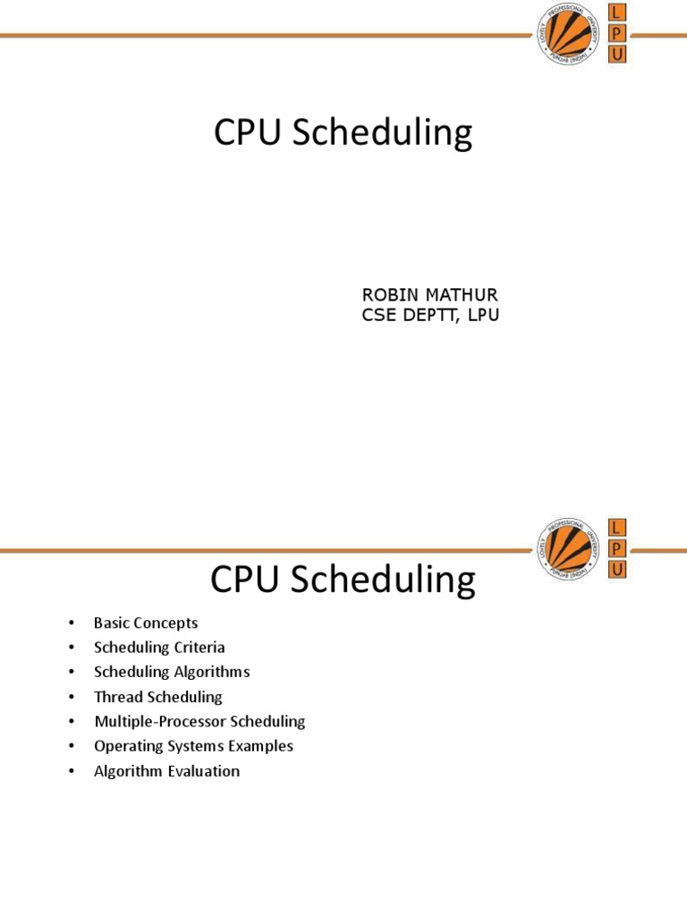 CPU Scheduling | PDF | Scheduling (Computing) | System Software