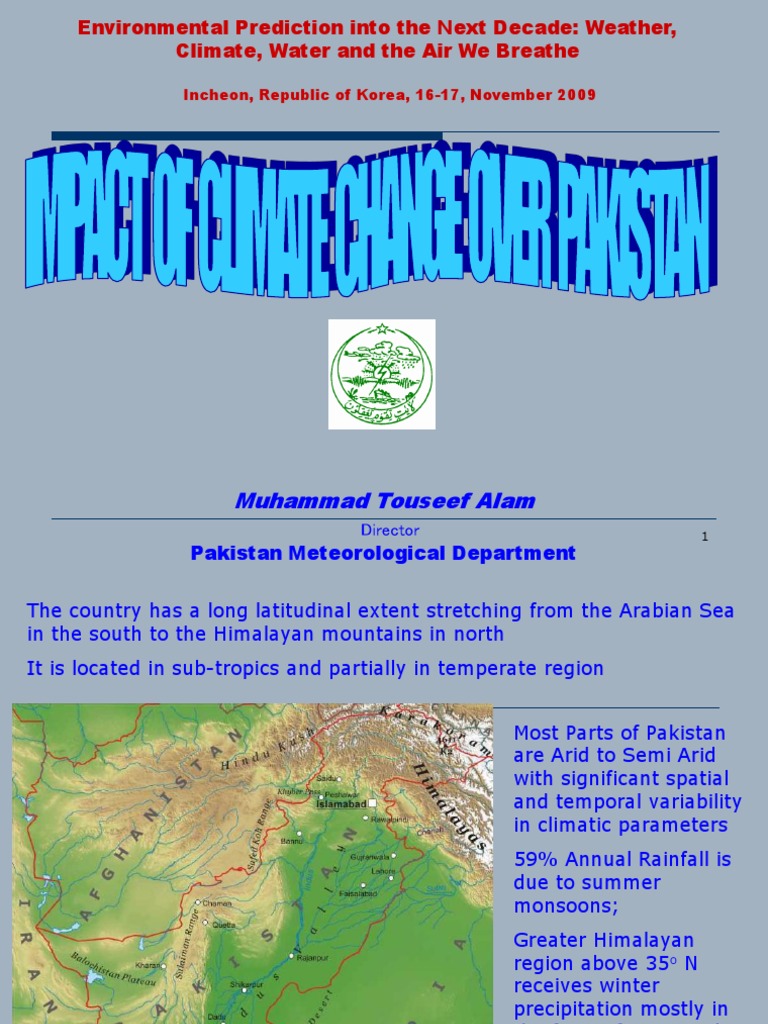 Climate Change Effects in Pakistan | PDF | General Circulation Model ...