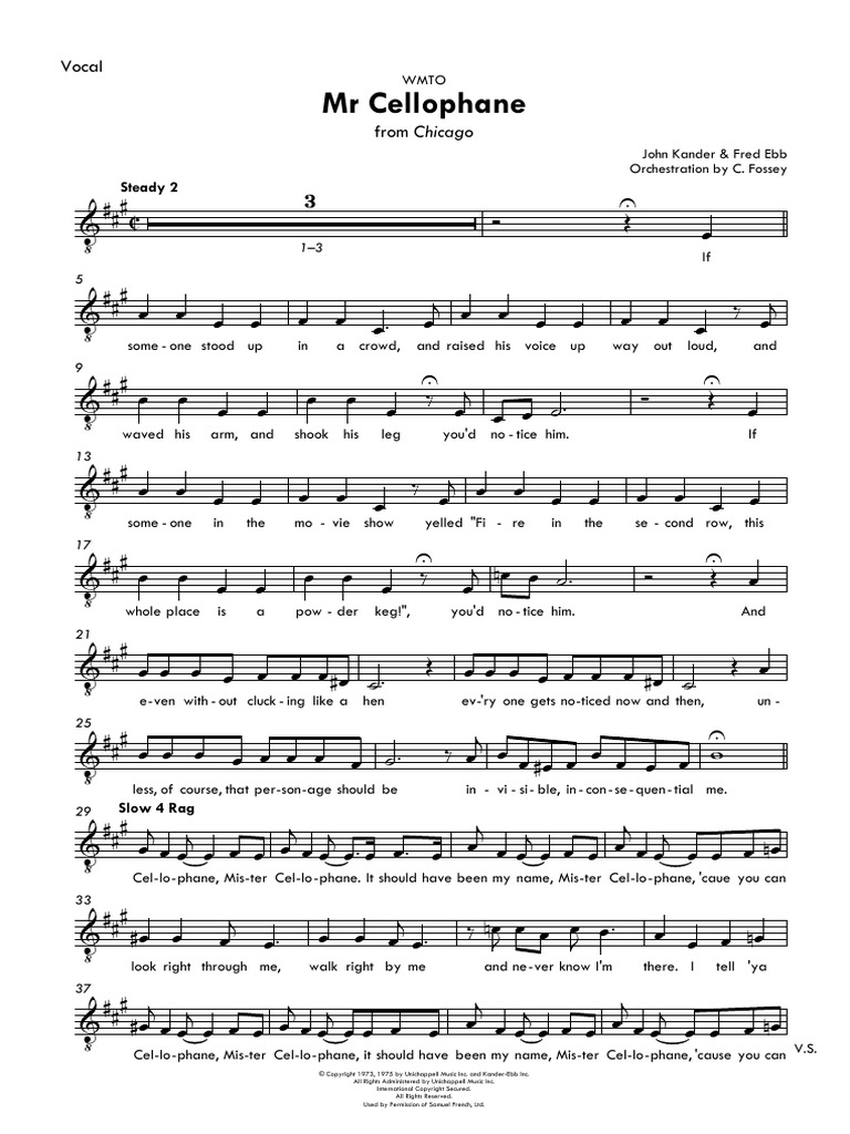 Mr. Cellophane | PDF