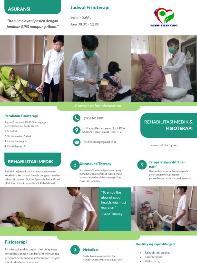 Leaflet Rehabmedik Fisioterapi RSUD Cilincing | PDF