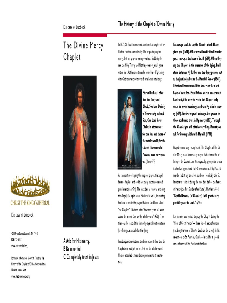 Divine Mercy Brochure | PDF | Religious Behaviour And Experience ...