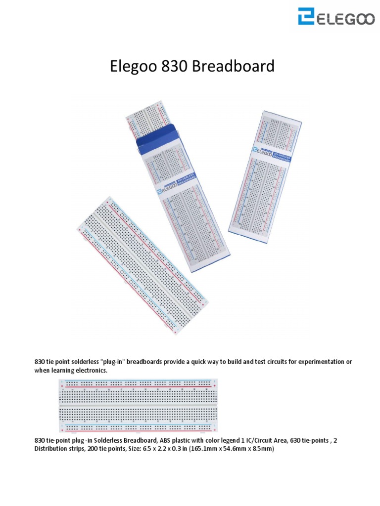 An Introduction to the 830 Tie Point Solderless Breadboard ...