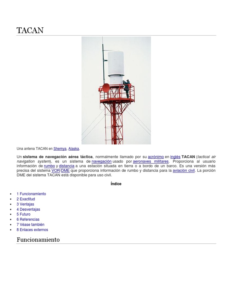 Sistema TACAN en Navegación Aérea | PDF | Radio | Inalámbrico