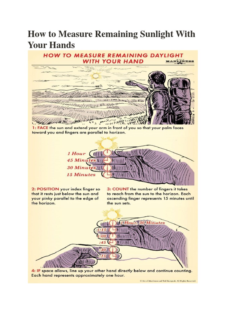 How To Measure Remaining Sunlight With Your Hands | PDF | Home & Garden ...