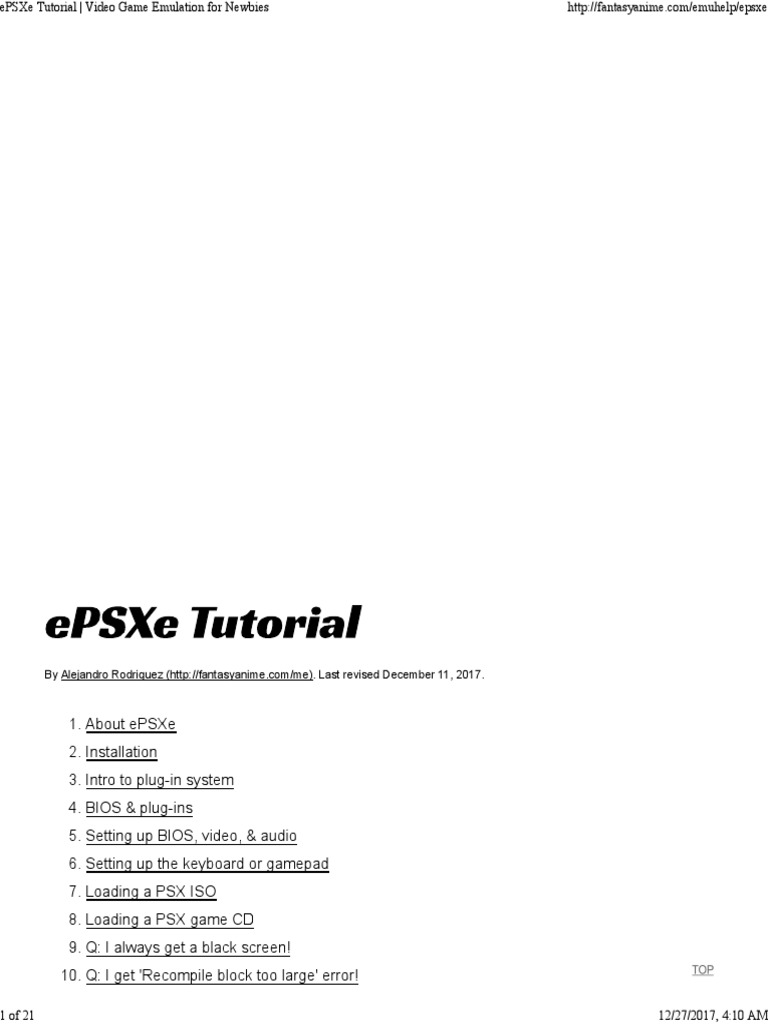 ePSXe Setup and Troubleshooting Guide | PDF | Cd Rom | Windows Registry