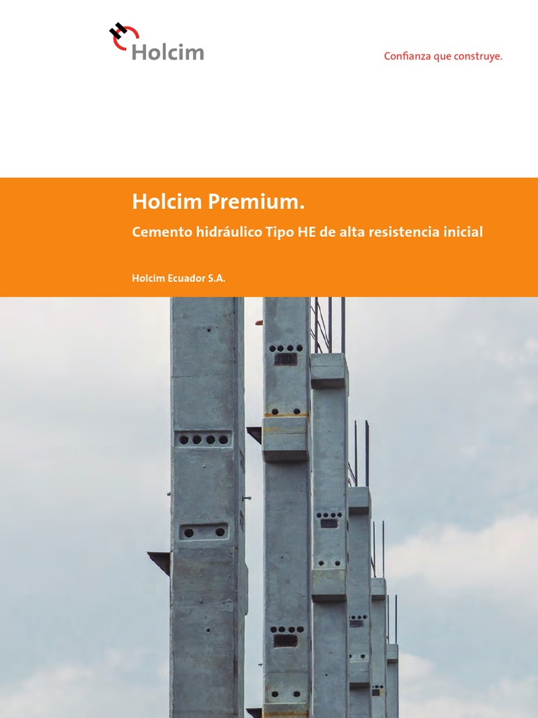 Holcim Premium Tipohe Folleto | PDF | Hormigón | Cemento