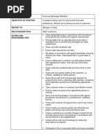 Service Crew Job Description Example | PDF | Restaurants | Menu