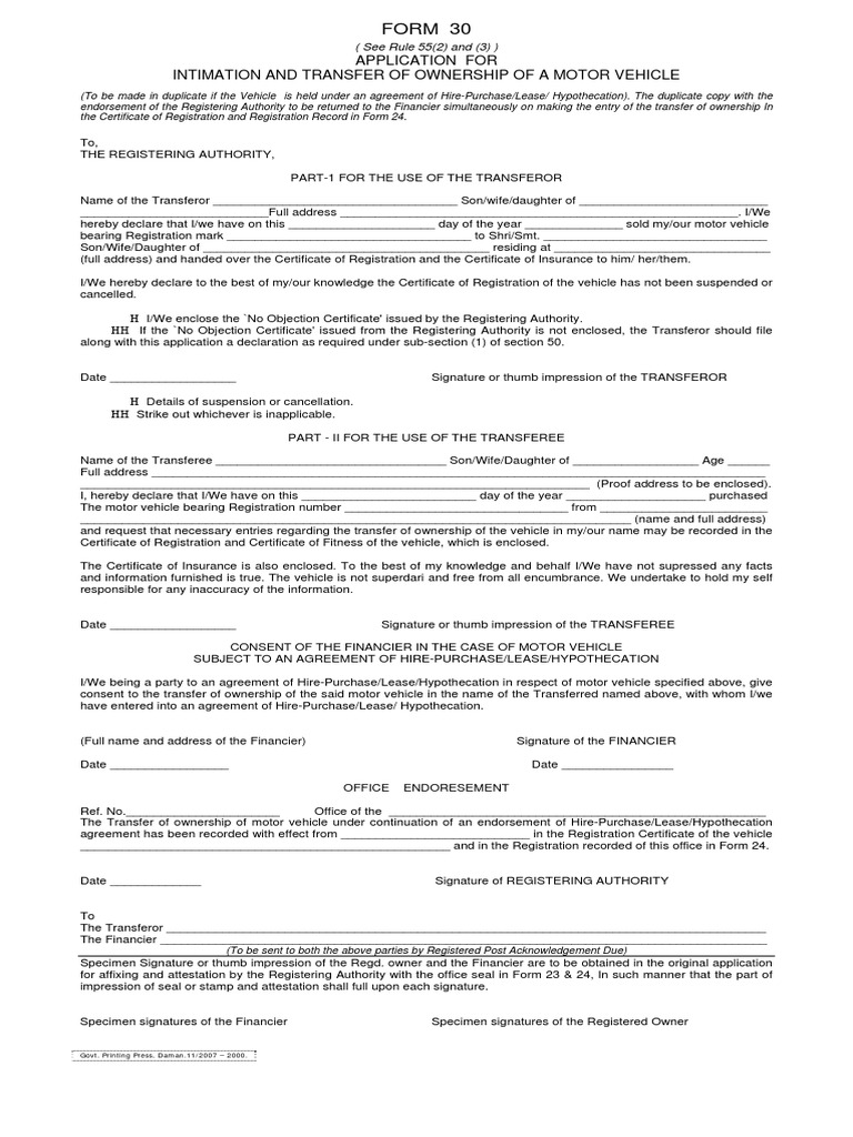 Form 30 PDF | PDF | Lease | Property