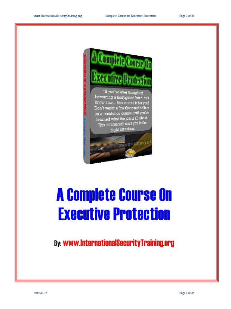Executive Protection | PDF | Shotgun | Bodyguard