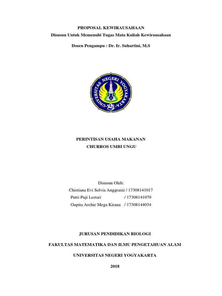 PROPOSAL USAHA CHURROS Fikss | PDF