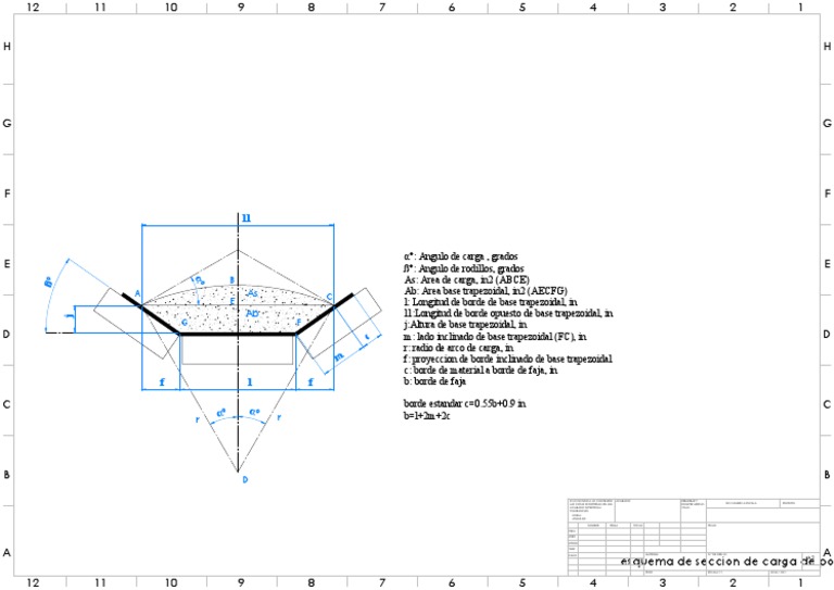 Esquema de Seccion de Carga de Polines y Faja | PDF | Enseñanza de ...