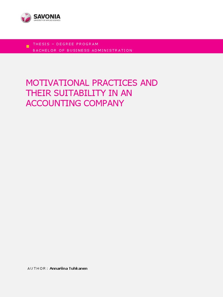 Motivational Practices for Accounting Firm Success | PDF | Motivation ...