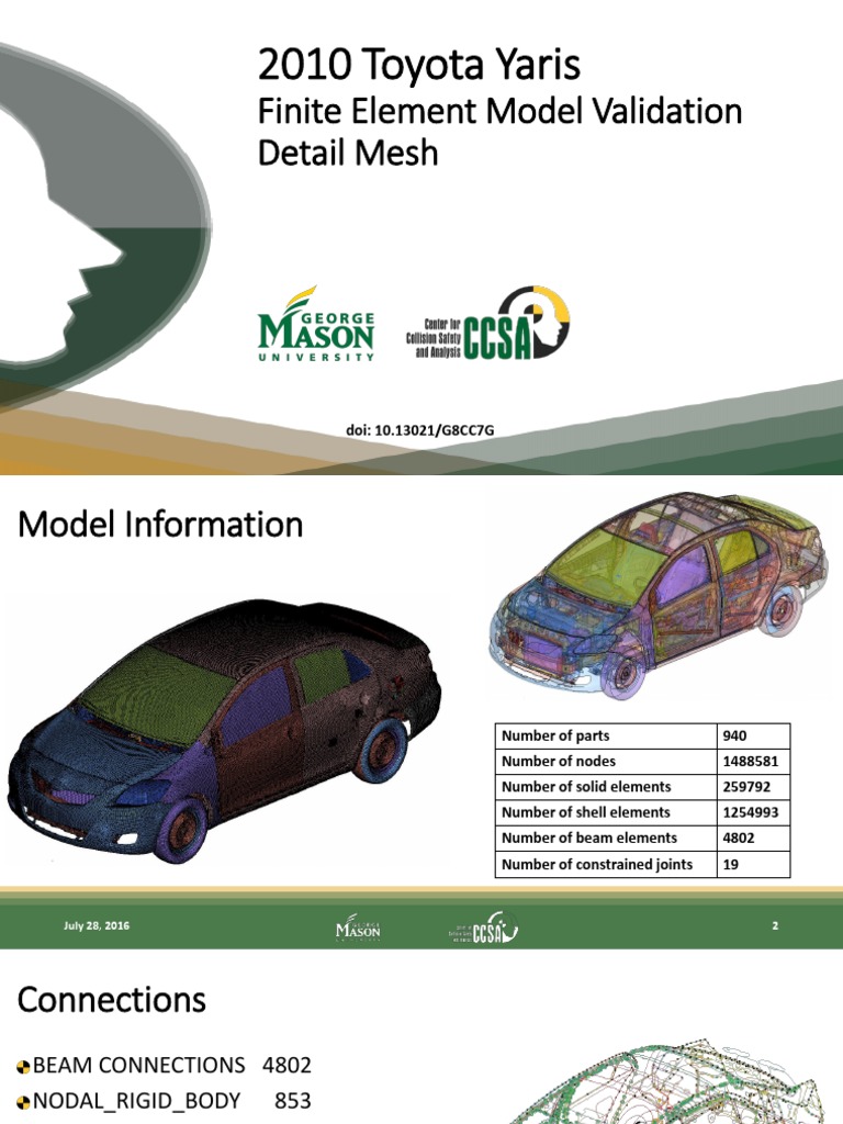 Toyota Yaris Crash Test Validation | PDF | Private Transport | Motor ...