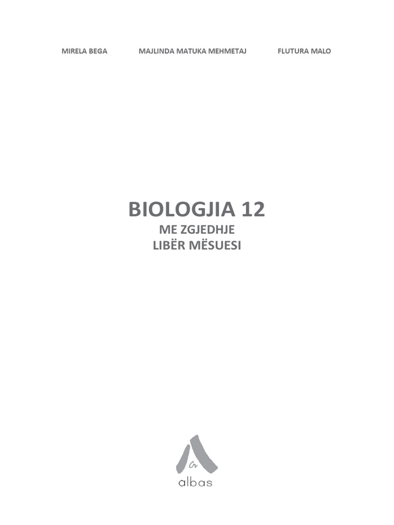 Libri Mesuesit Biologjia 12 (Me Zgjedhje) | PDF