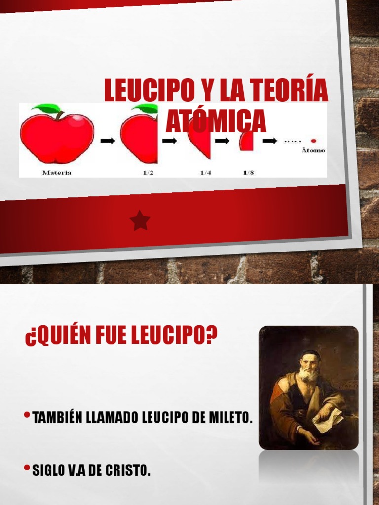 Leucipo y La Teoría Atómica | PDF