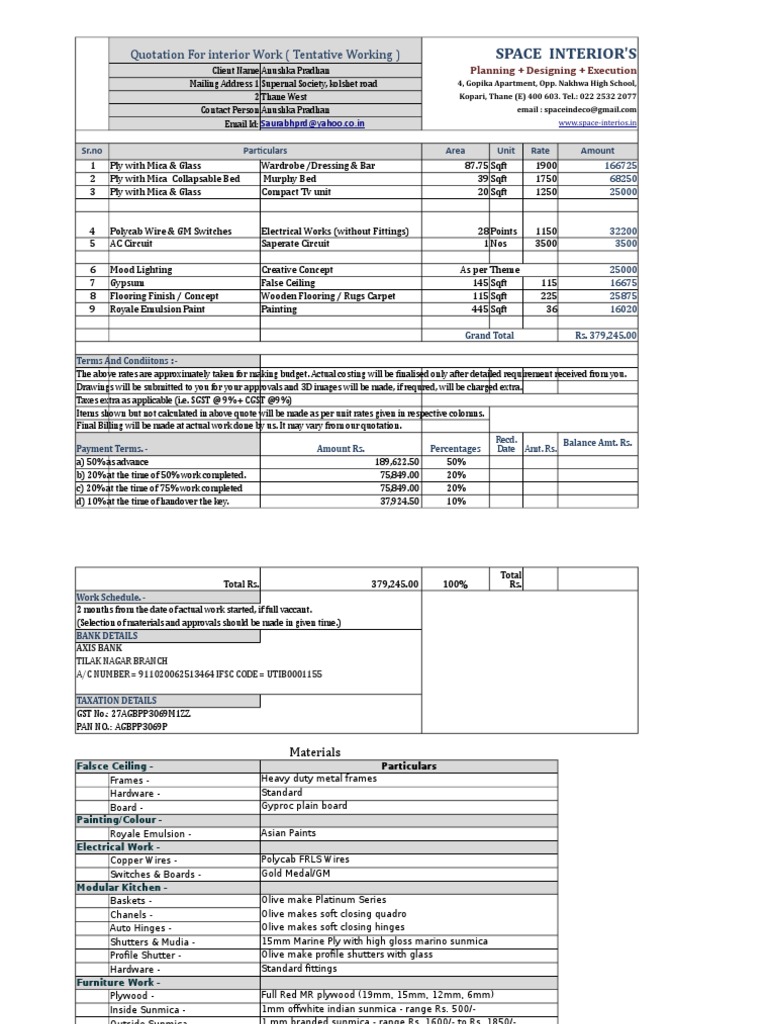 Quotation | PDF | Building Engineering