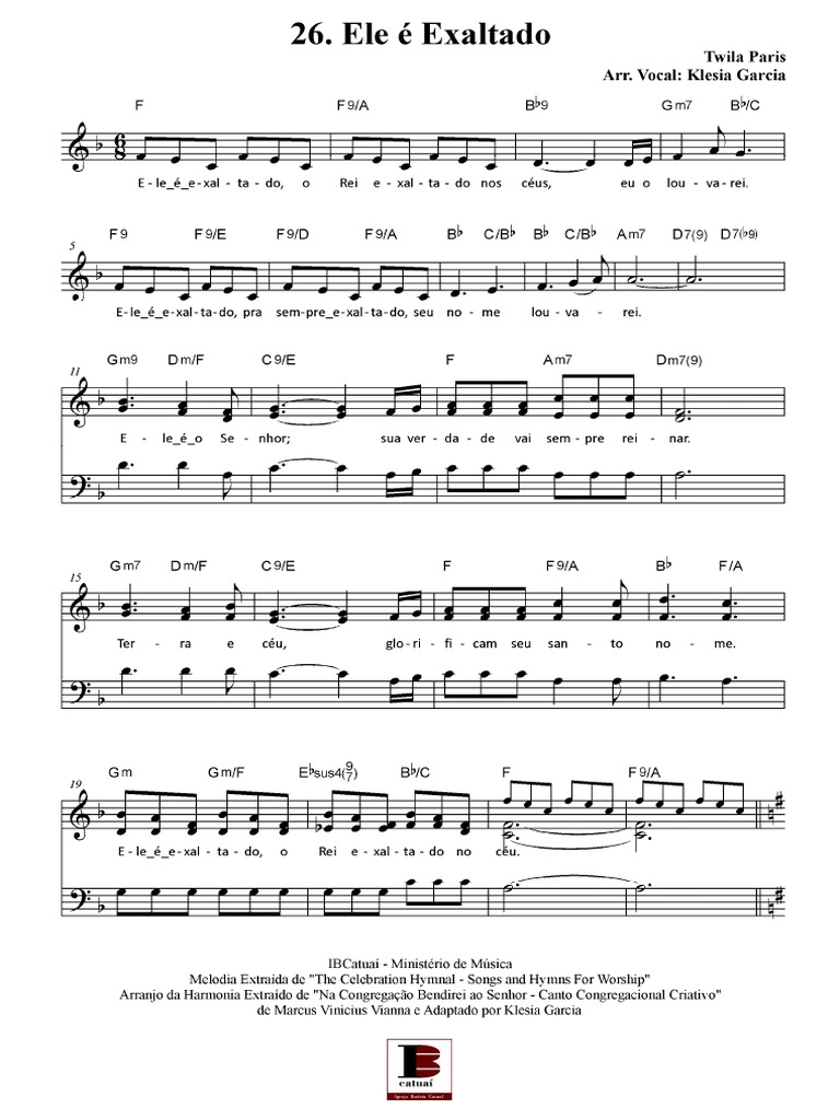 Ele e Exaltado Partitura PDF | PDF