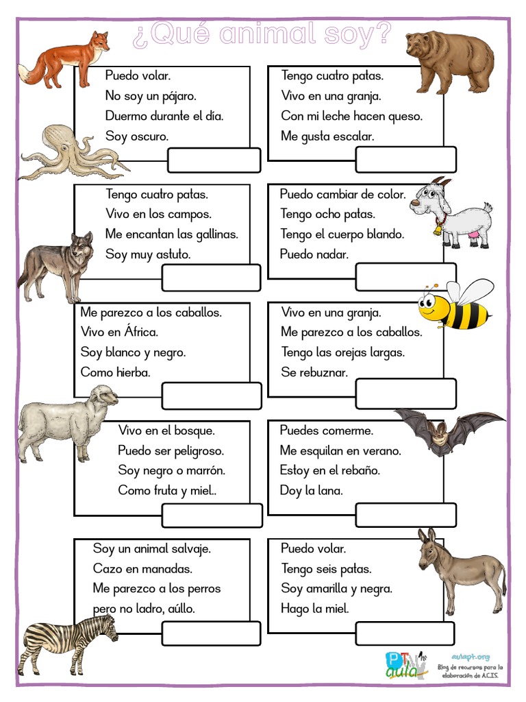 Qué Animal Soy PDF | PDF | Animales y humanos | Animales domesticados