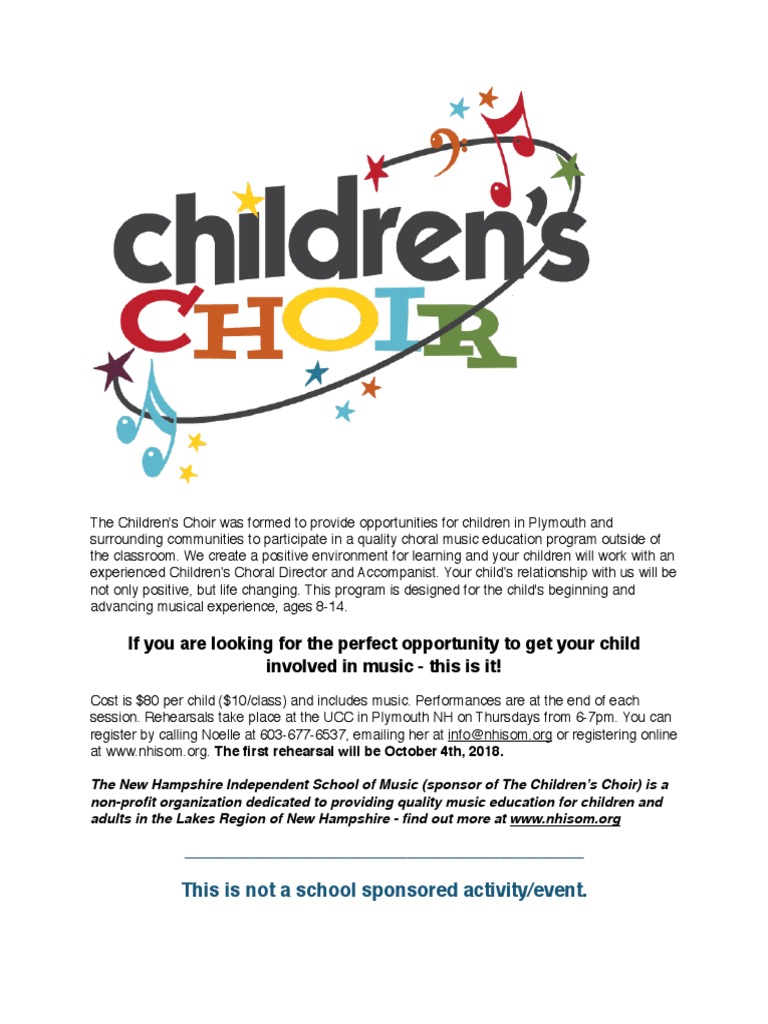 Join the Children's Choir Today! | PDF