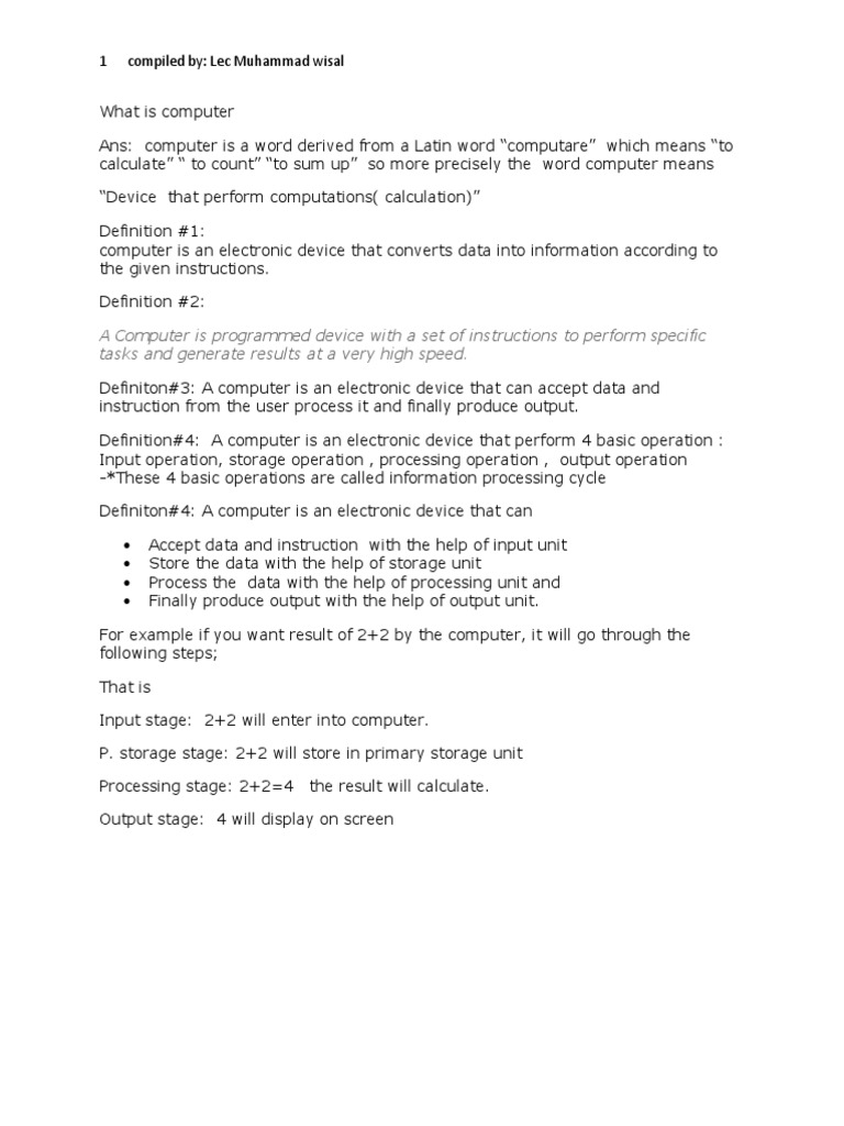 Comp Notes 122 PDF | Download Free PDF | Printer (Computing) | Hard ...