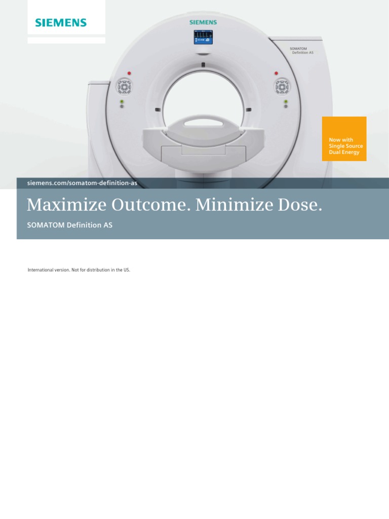 CT Somatom Definition As Brochure-00032845 | PDF | Ct Scan | Medical ...