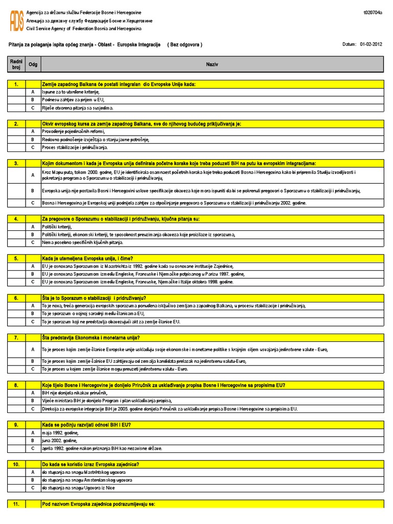 Skripta Eu Integracije | PDF