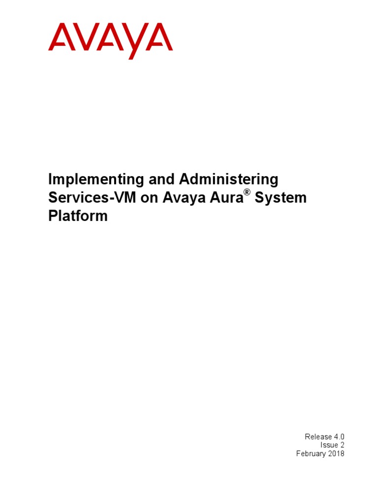 Implementing and Administering Services-VM On Avaya Aura System Platform | PDF | License ...