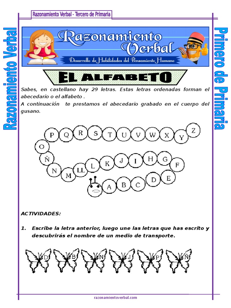 01 El Alfabeto Tercero de Primaria | PDF | Alfabeto | Ocio